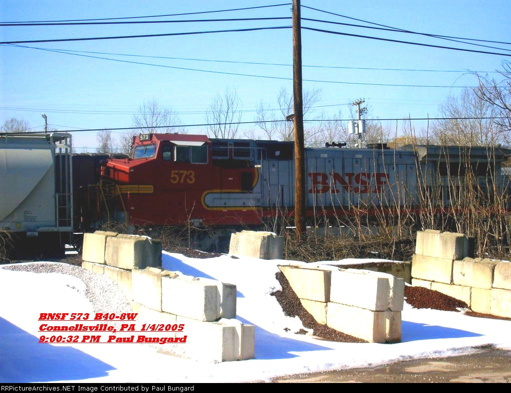 BNSF 573 B40-8W 1/4/2005